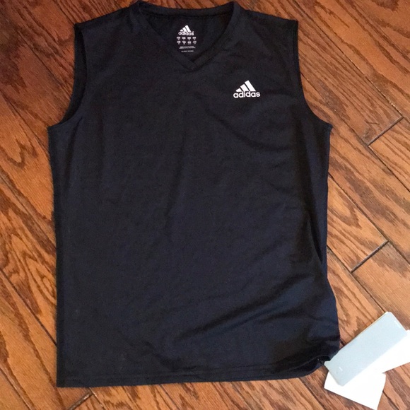 adidas | Tops | Nwt Med Large Fitted Black Adidas Athletic Top | Poshmark